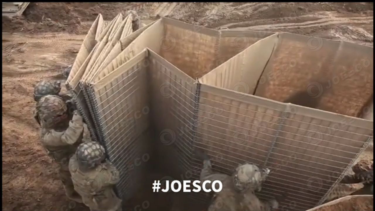 Rapidly Deployable Hesco Barrier Used In Battle Filed - JOESCO